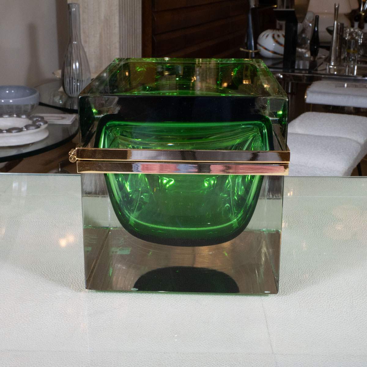 Monumental rectangular covered Murano glass box | Boxes | John Salibello
