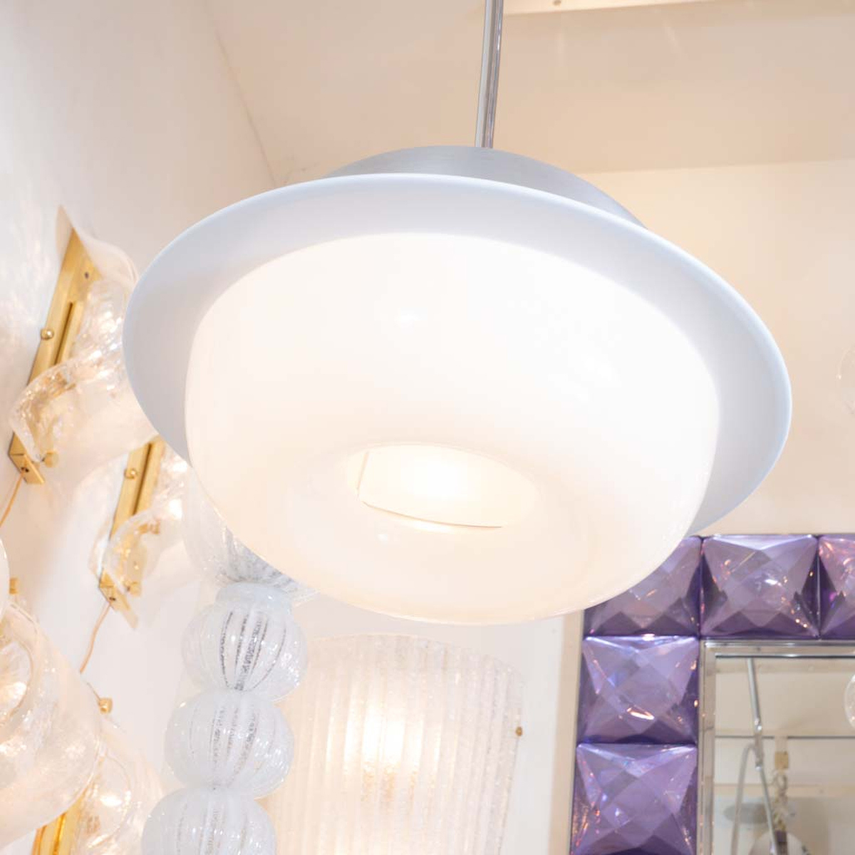 Cantilevered aluminum fixture | Chandeliers & Pendants | John Salibello