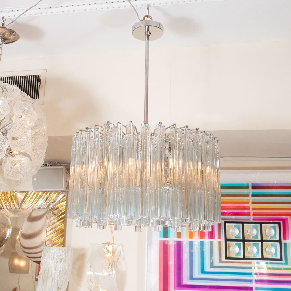 Circular glass rod ceiling fixture | Chandeliers & Pendants | John ...