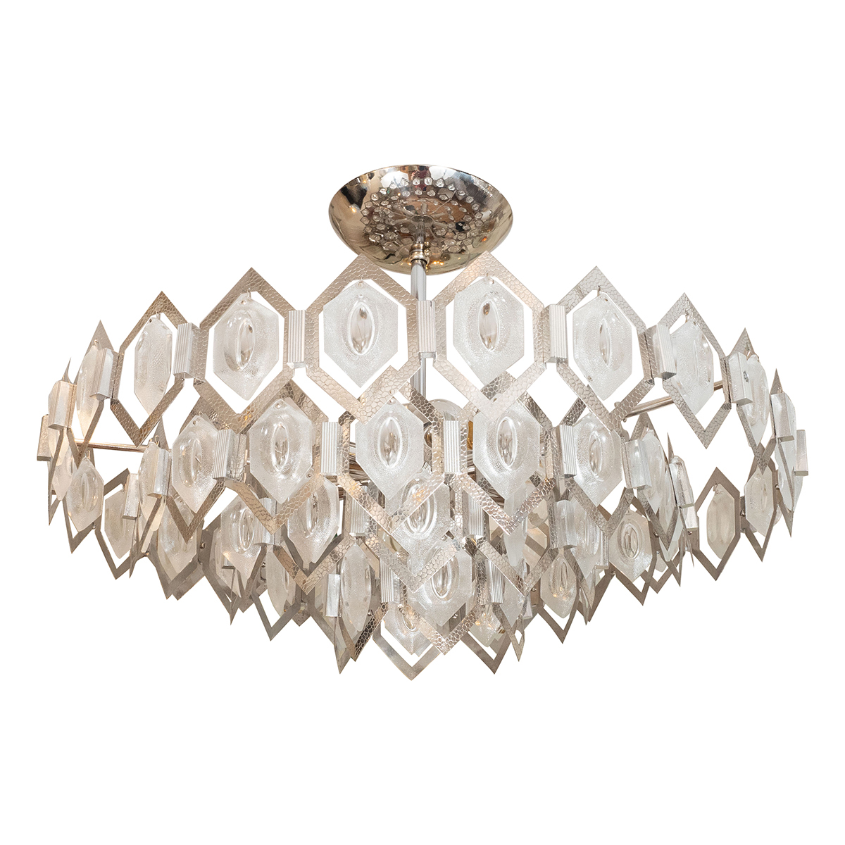 Ceiling fixture composed of diamond shape elements | Chandeliers ...