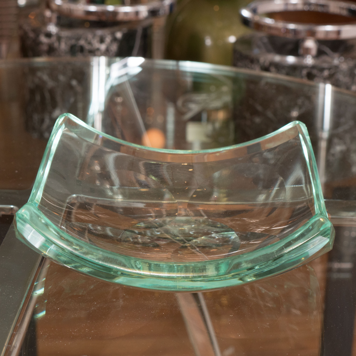 Square concave Murano glass bowl | Bowls | John Salibello