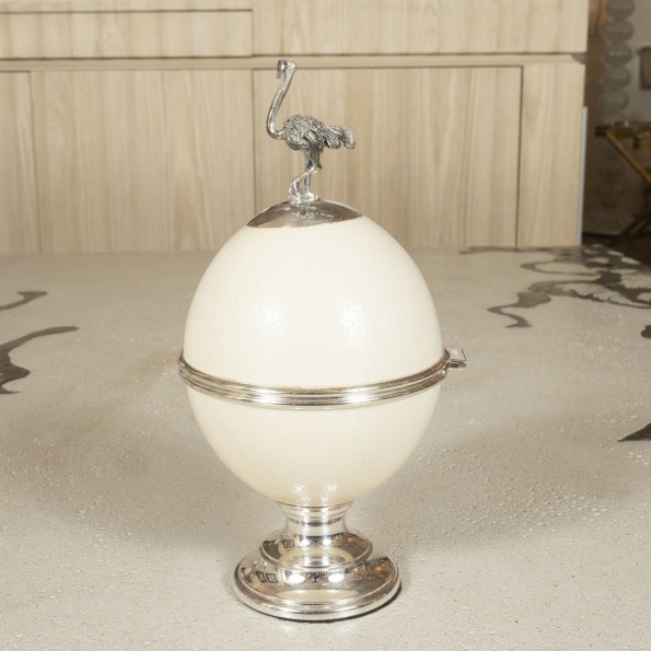 Pair of ostrich egg decorative boxes | Boxes | John Salibello