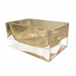 Large rectangular bowl with gold fleck sommerso glass core | Bowls ...